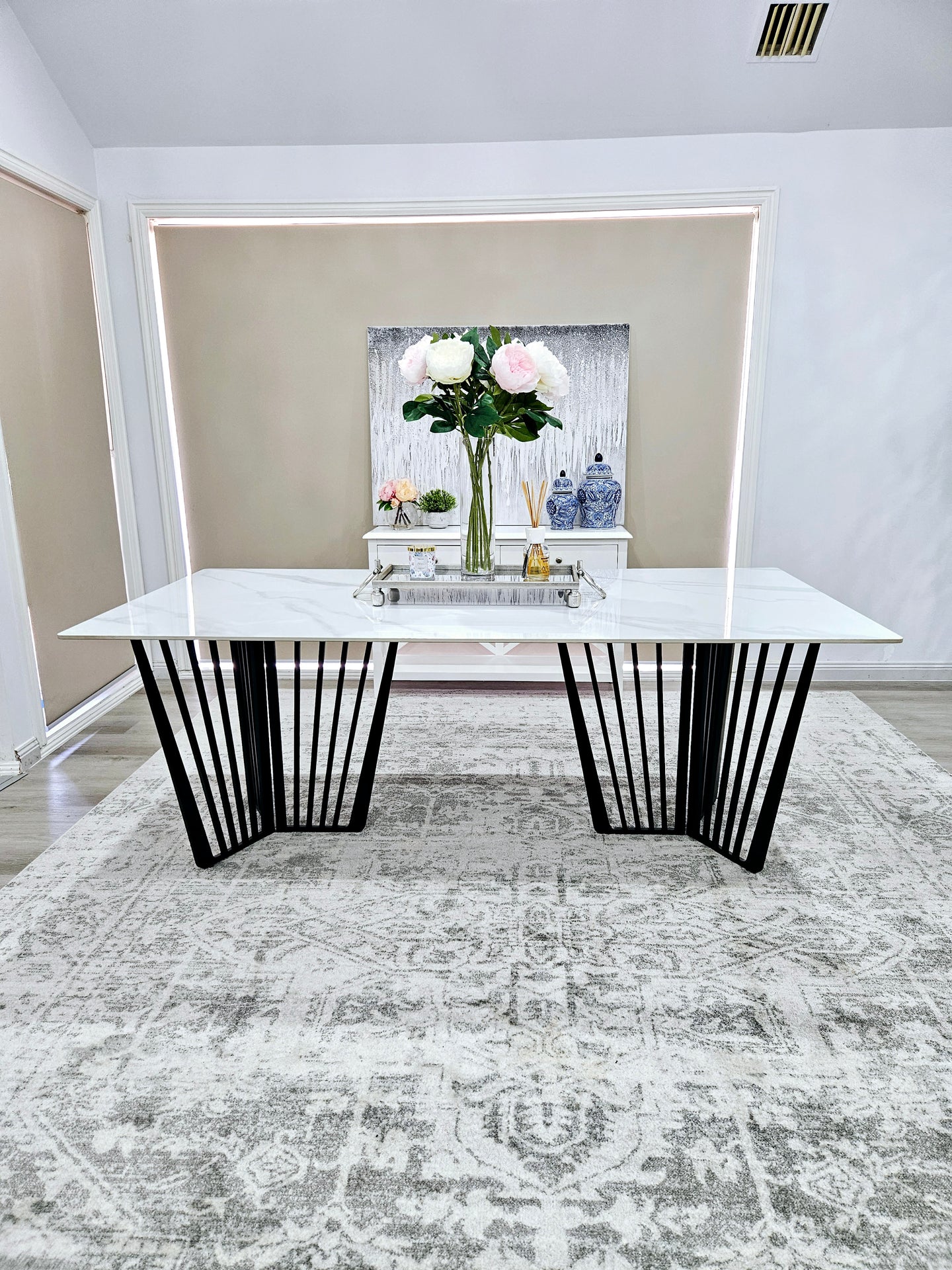 Serena Marble Dining Table - White, Gold, Black Colours Available ...