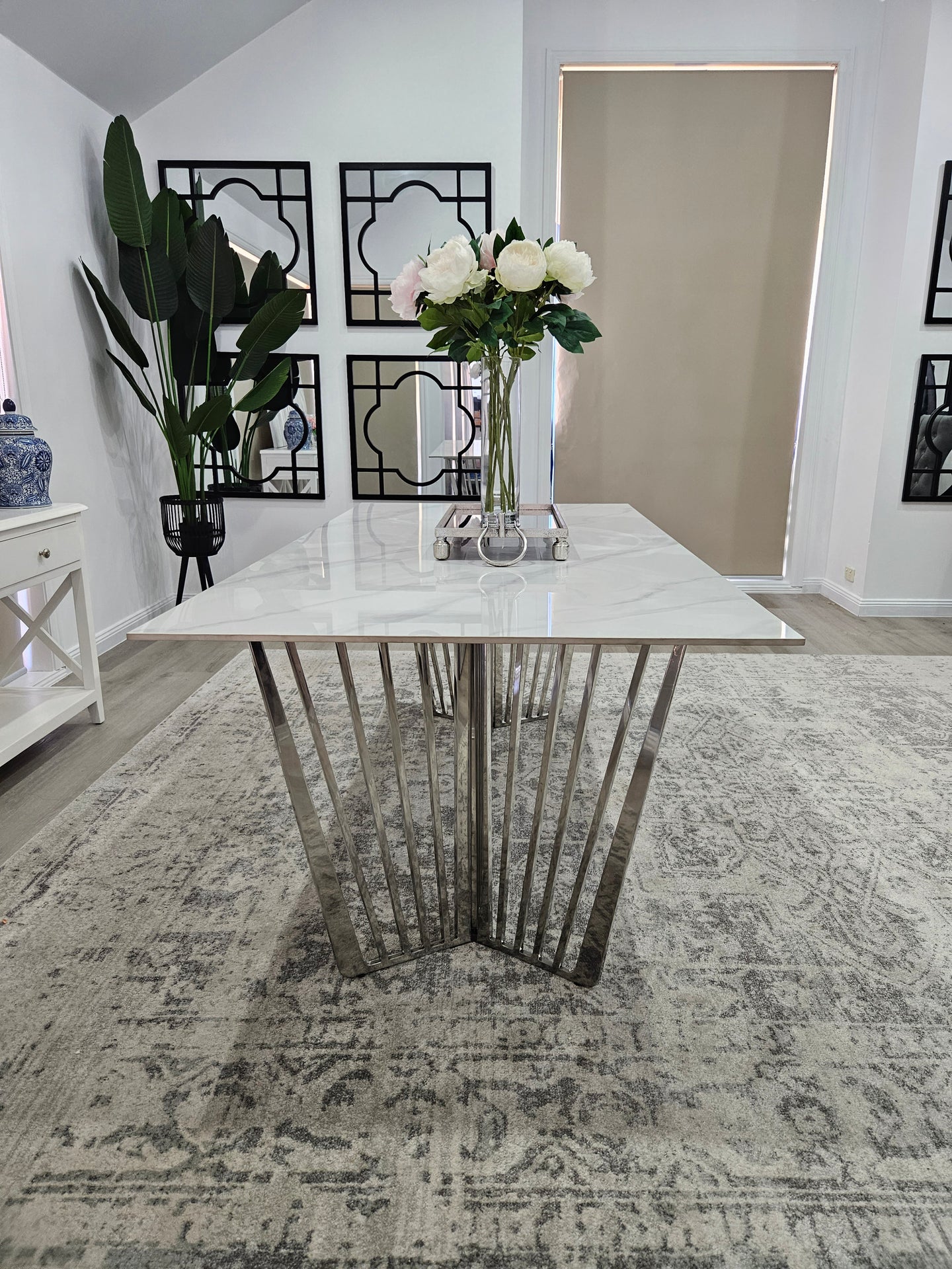 Serena Marble Dining Table - White, Gold, Black Colours Available ...