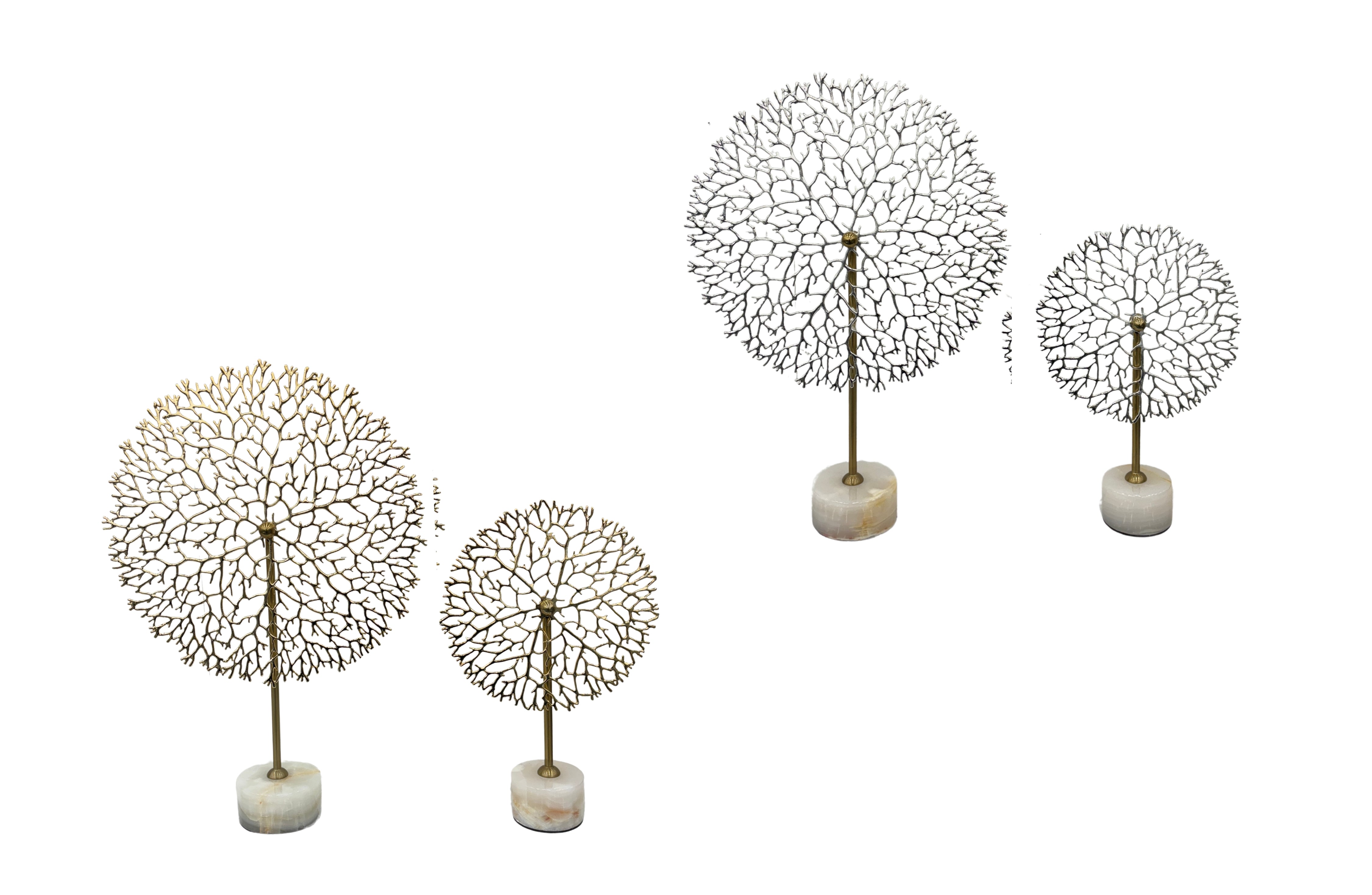 Round Flower Stem Table Décor – Gold & Silver Options – Elegant Collections